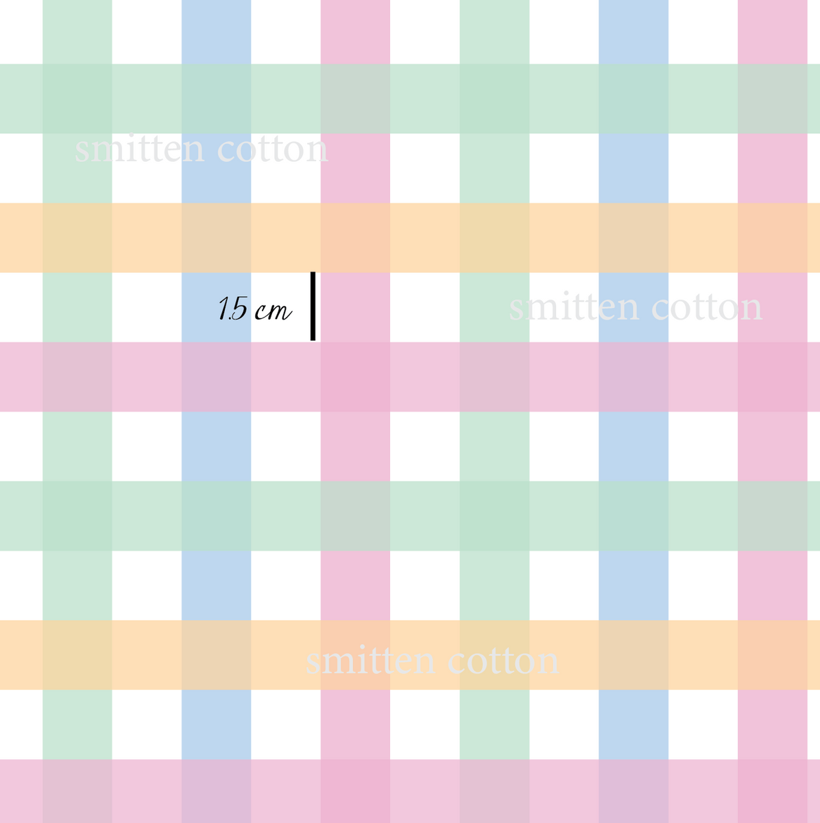 Pastel Gingham (Pre Order 19- 26 Sept) – Smitten Cotton Fabric Company