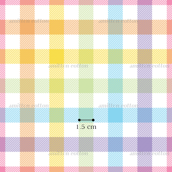 Rainbow Gingham (Pre Order 12- 19 Jan) – Smitten Cotton Fabric Company