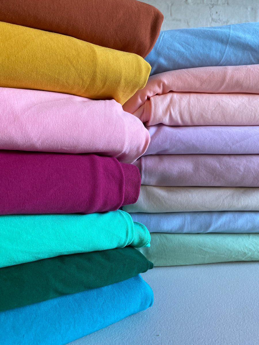 French Terry- Solid Colours – Smitten Cotton Fabric Company