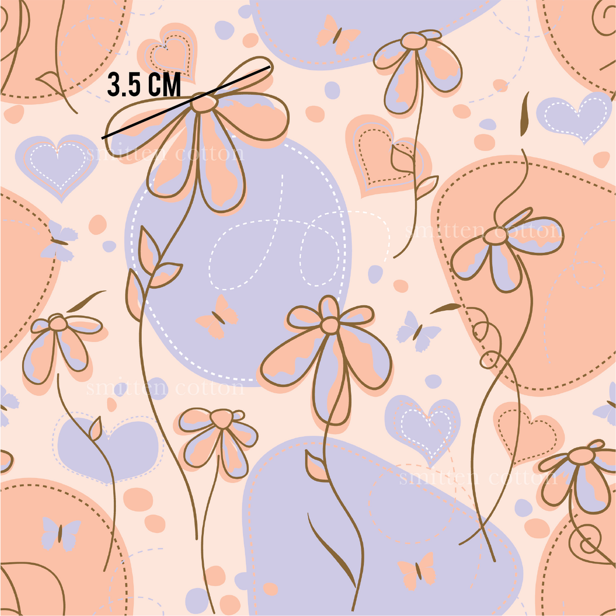 Blooming Hearts (Pre Order 22- 30 Oct) – Smitten Cotton Fabric Company