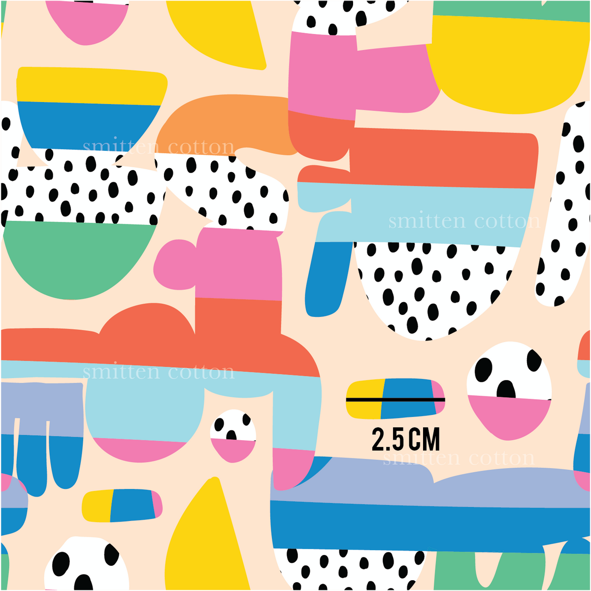 Abstract Rainbow (Pre Order 8- 17 August) – Smitten Cotton Fabric Company