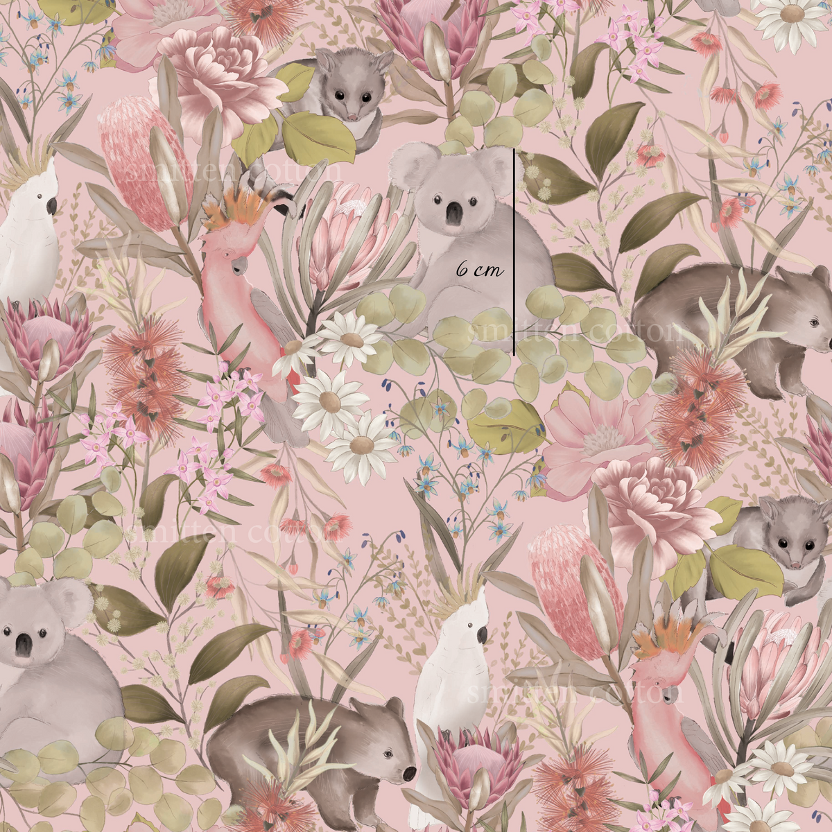 Australiana Blush (Pre Order 30 Mar- 8 Apr) – Smitten Cotton Fabric Company