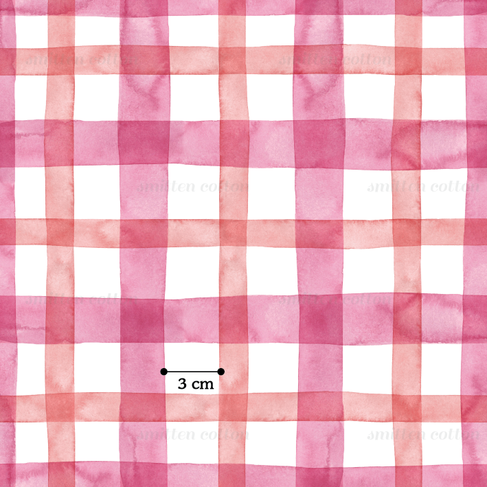 Pink Check (Pre Order 19- 26 Sept) – Smitten Cotton Fabric Company